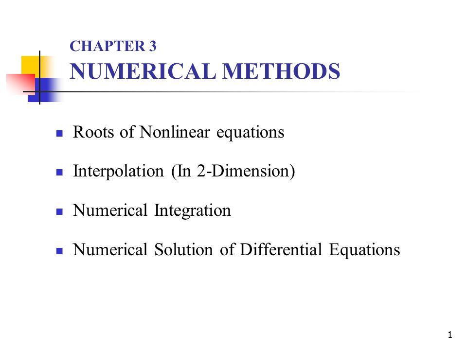 Numerical solution of differential equations – Telegraph Numerical solution of differential equations – Telegraph