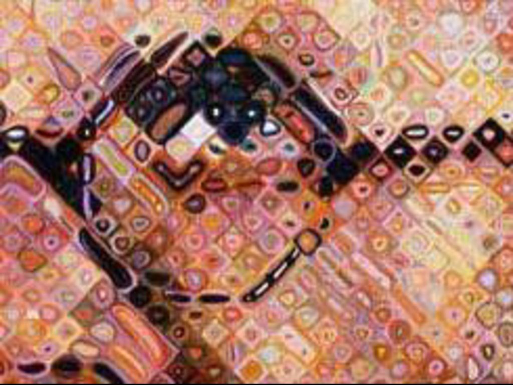 Chuck Close (1940-) Began as a photo-realistic painter, then worked ...