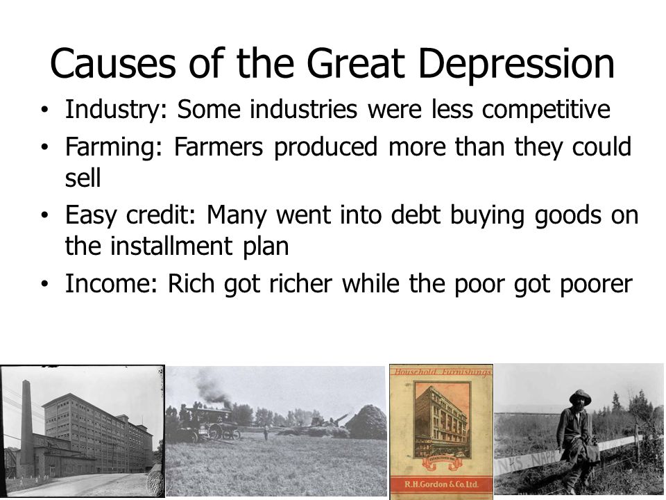 Great Depression Causes Great Depression Causes