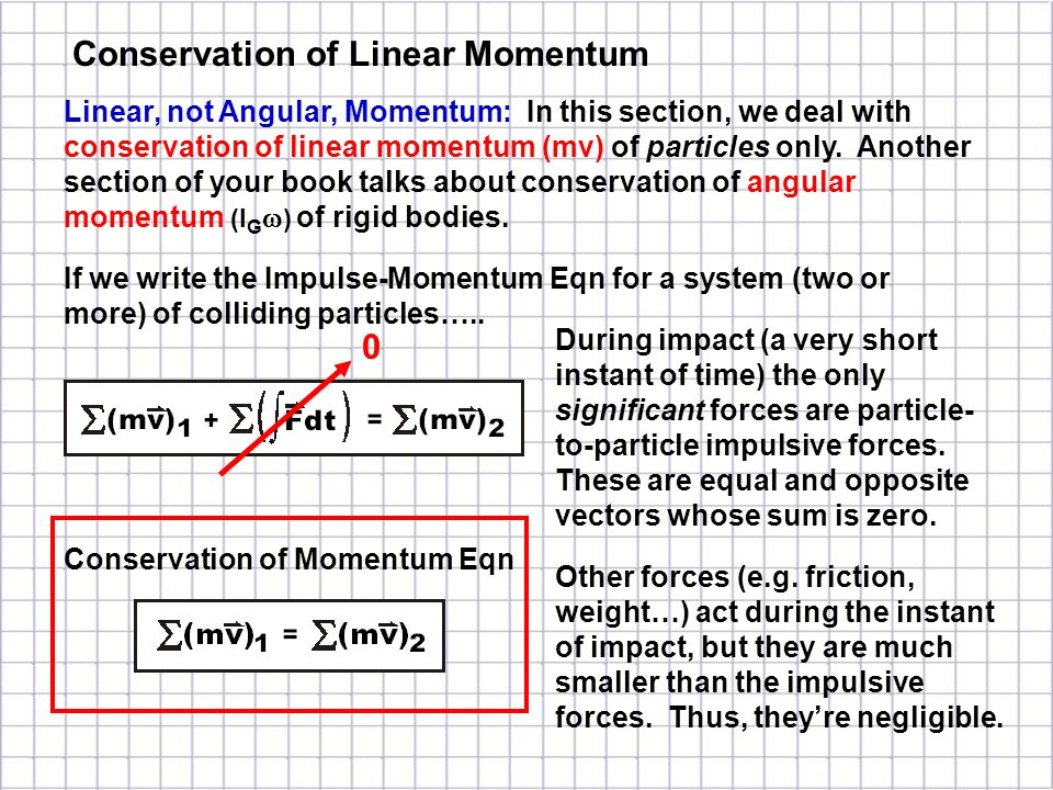 Momentum Linear Equation Momentum Linear Equation