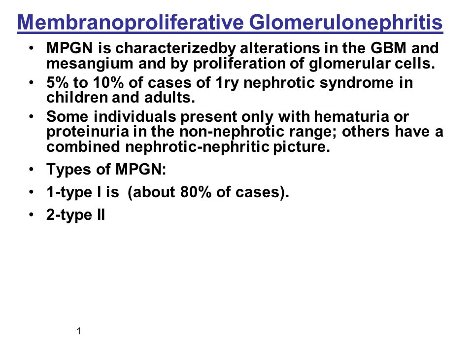 Membranoproliferative Glomerulonephritis
