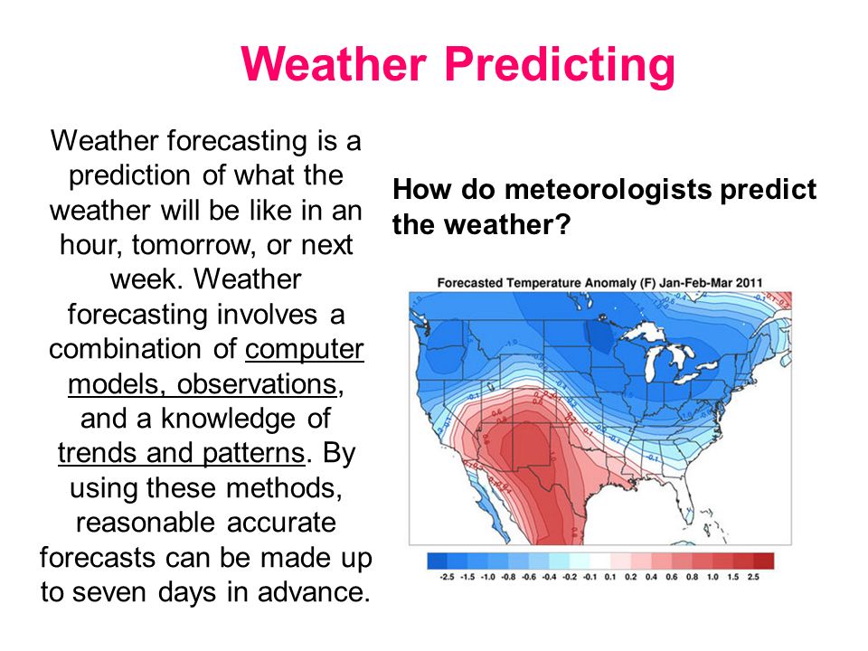 Predicting Weather Predicting Weather