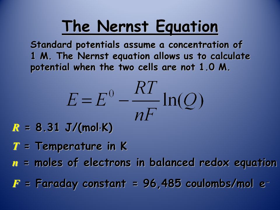 Nernst Equation: Definition And Description Science Query, 51% OFF Nernst Equation: Definition And Description Science Query, 51% OFF