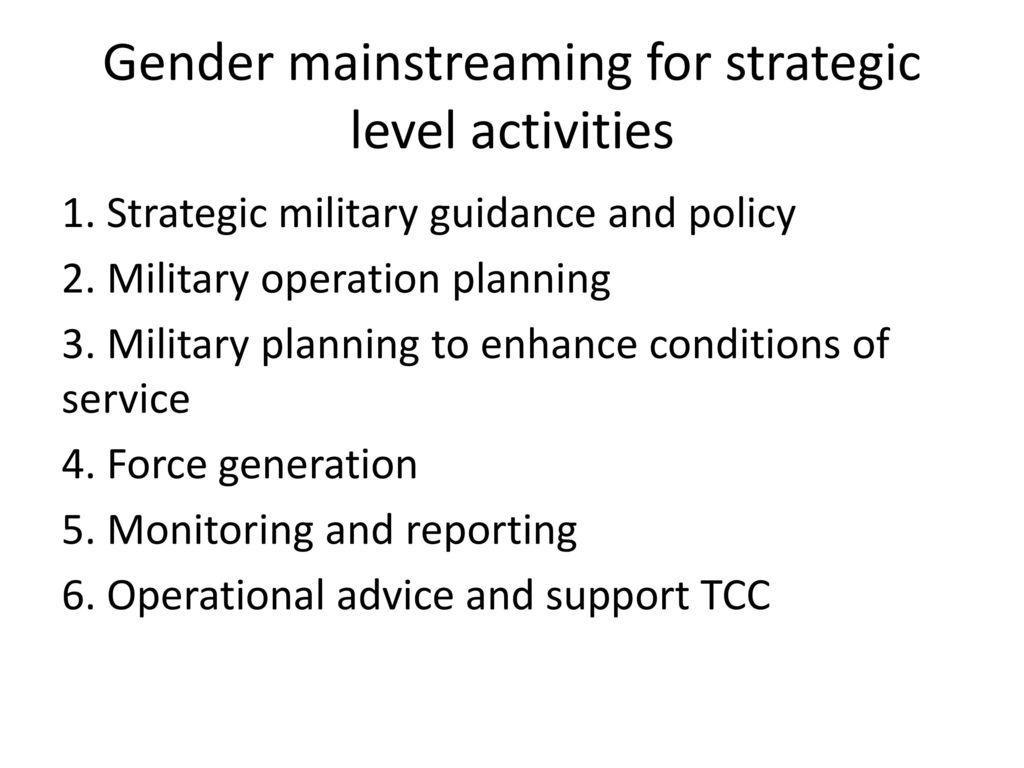 Mainstreaming Gender In Professional Military Education Ppt Download