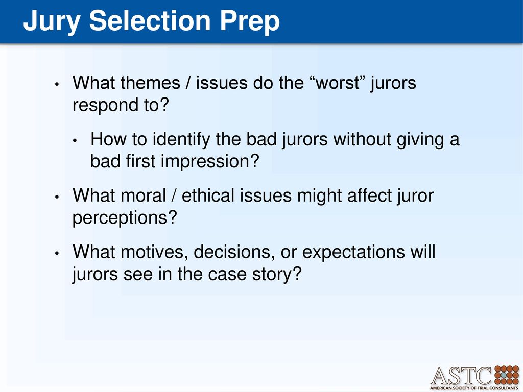 Trial Consulting 101 Astc 2017 Instructors Jeremy Rose Ph D Ppt