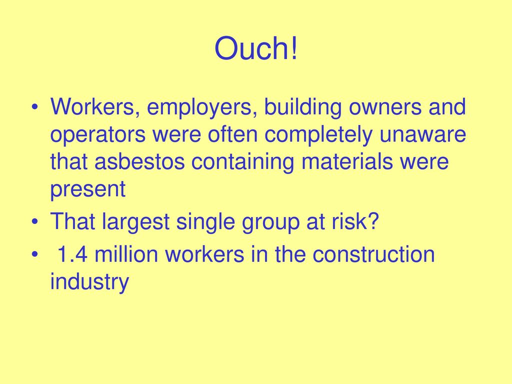 Welcome To Asbestos Awareness Ppt Download