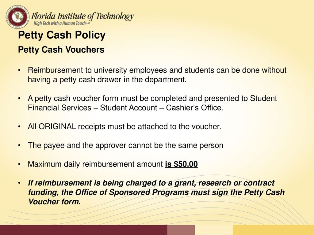 Petty Cash Procedures Petty Cash Procedures