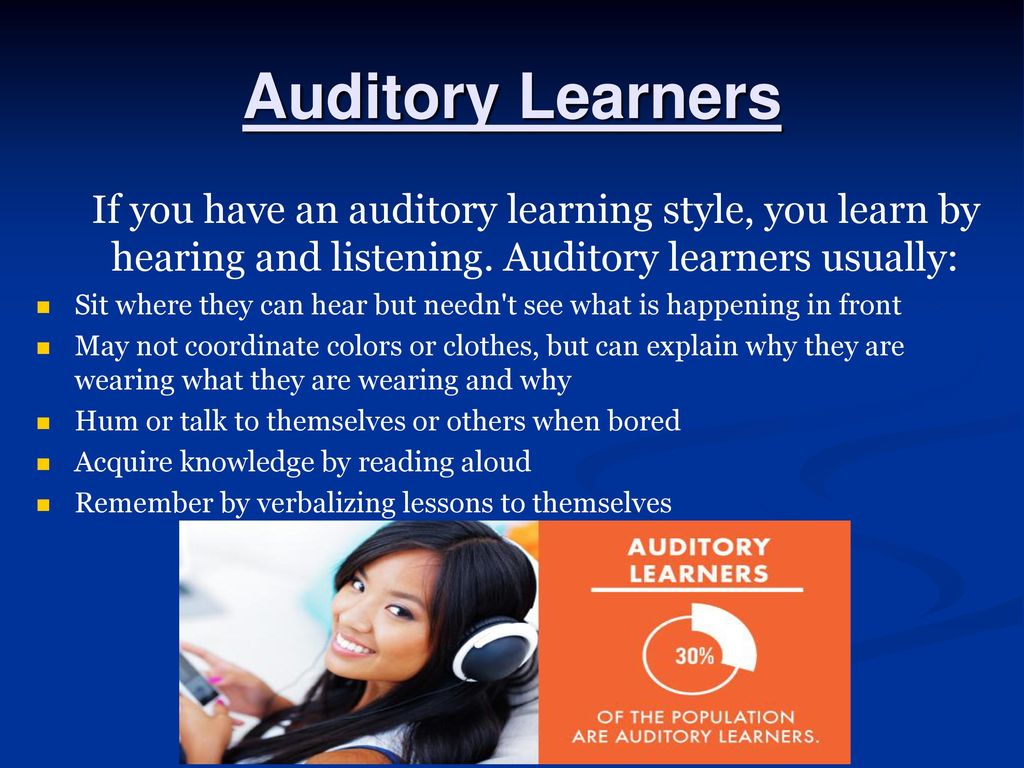 Define Auditory Learner Define Auditory Learner