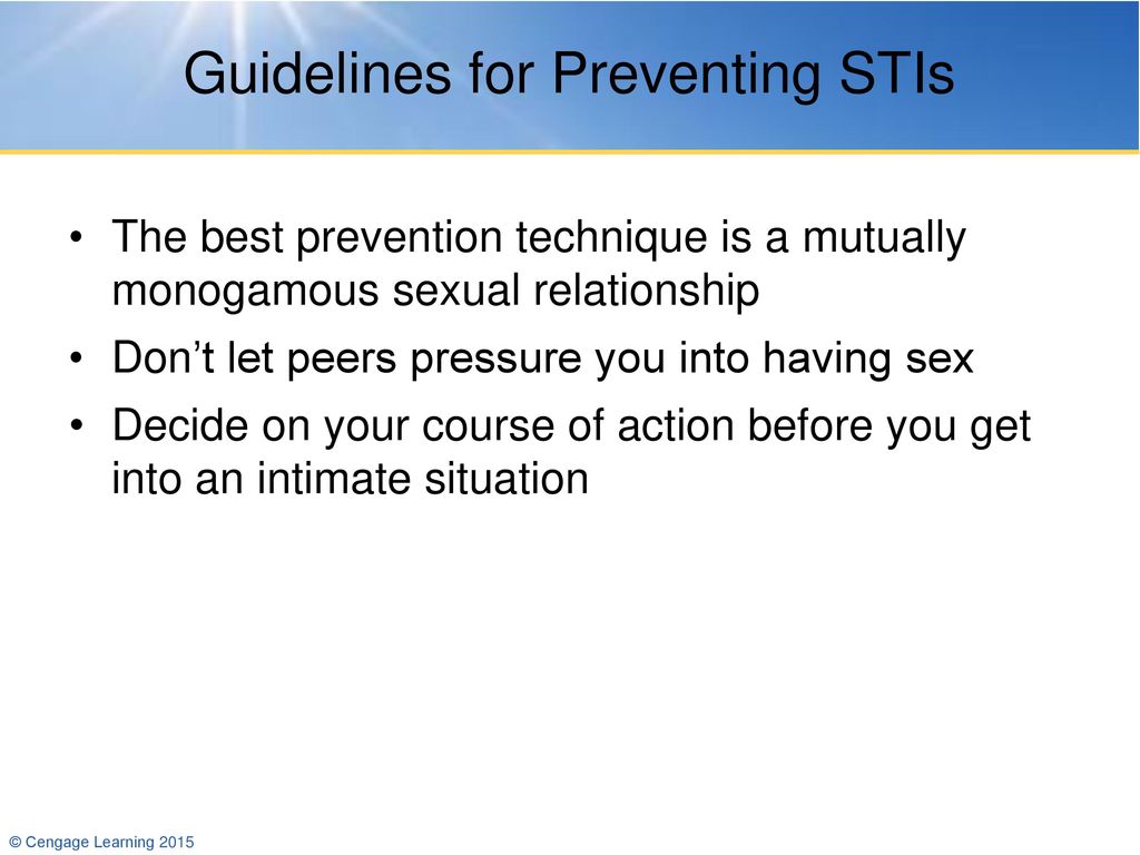 Preventing Sexually Transmitted Infections Ppt Download
