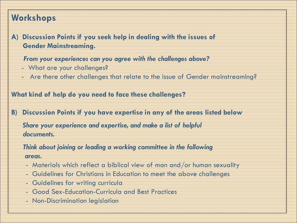 Gender Mainstreaming And Related Issues Ppt Download