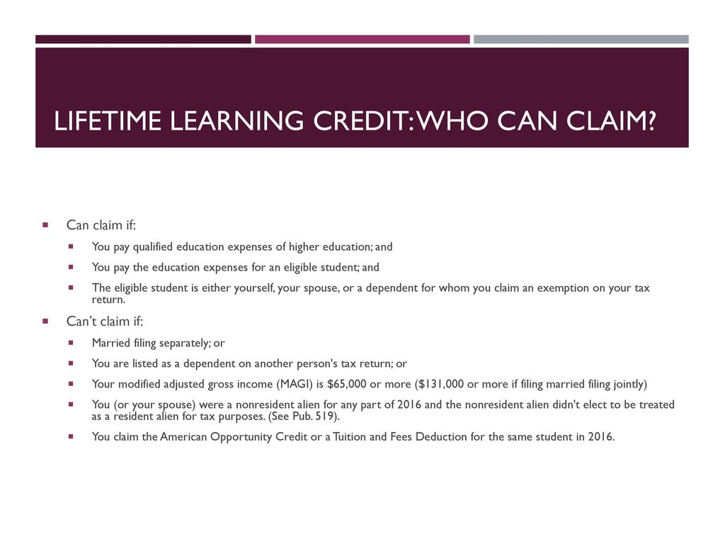 Who Cannot claim the lifetime learning credit? Leia aqui: What are the ... Who Cannot claim the lifetime learning credit? Leia aqui: What are the ...