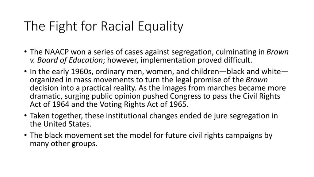 Chapter 6 The Struggle For Civil Rights Ppt Download