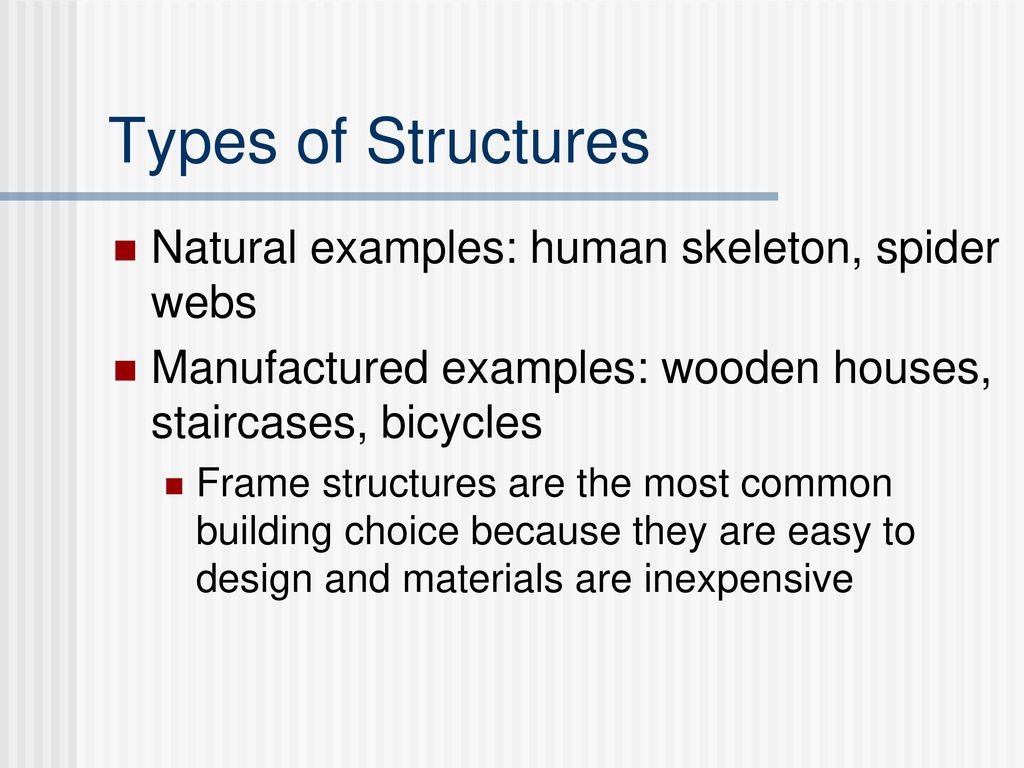 Natural Frame Structures Examples