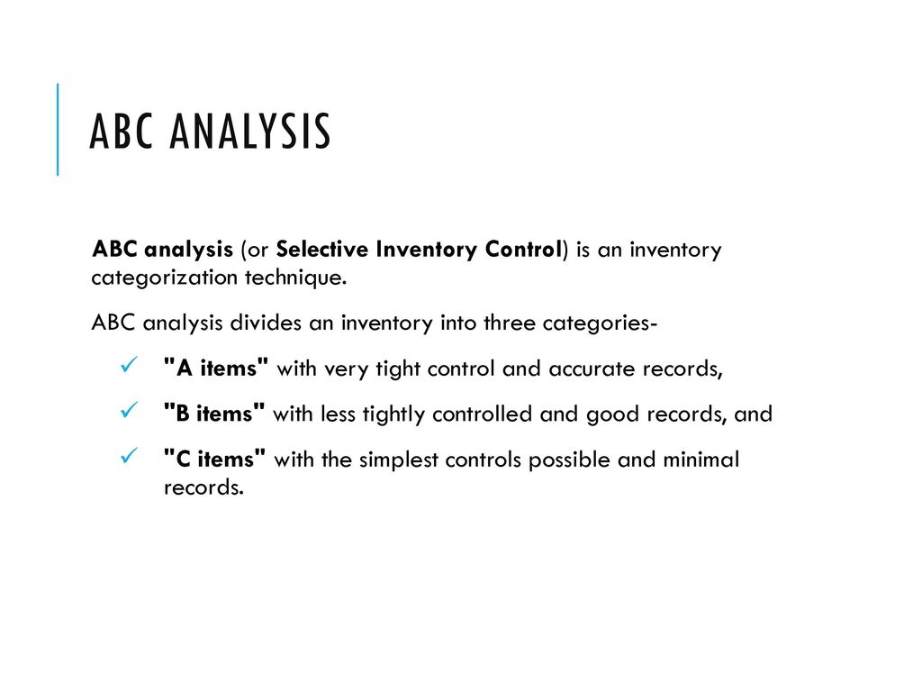 ABC Analysis Of Inventory- Meaning, Example, Graph, 56% OFF