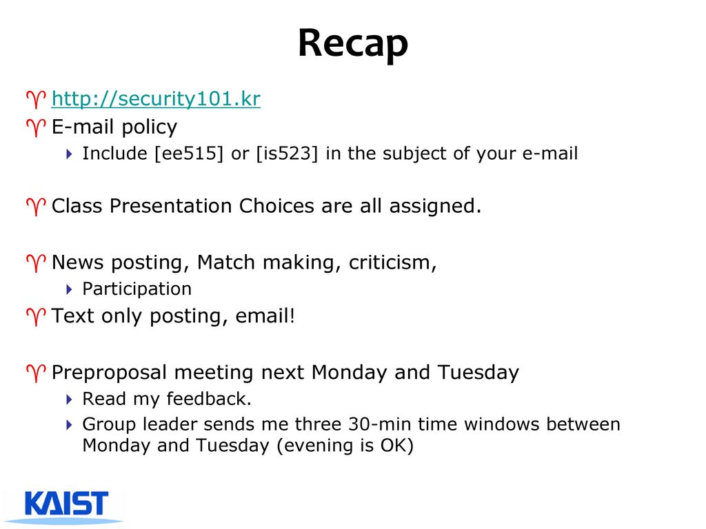 Ee515is523 Think Like An Adversary Lecture 5 Access Control In A Nutshell Yongdae Kim Ppt