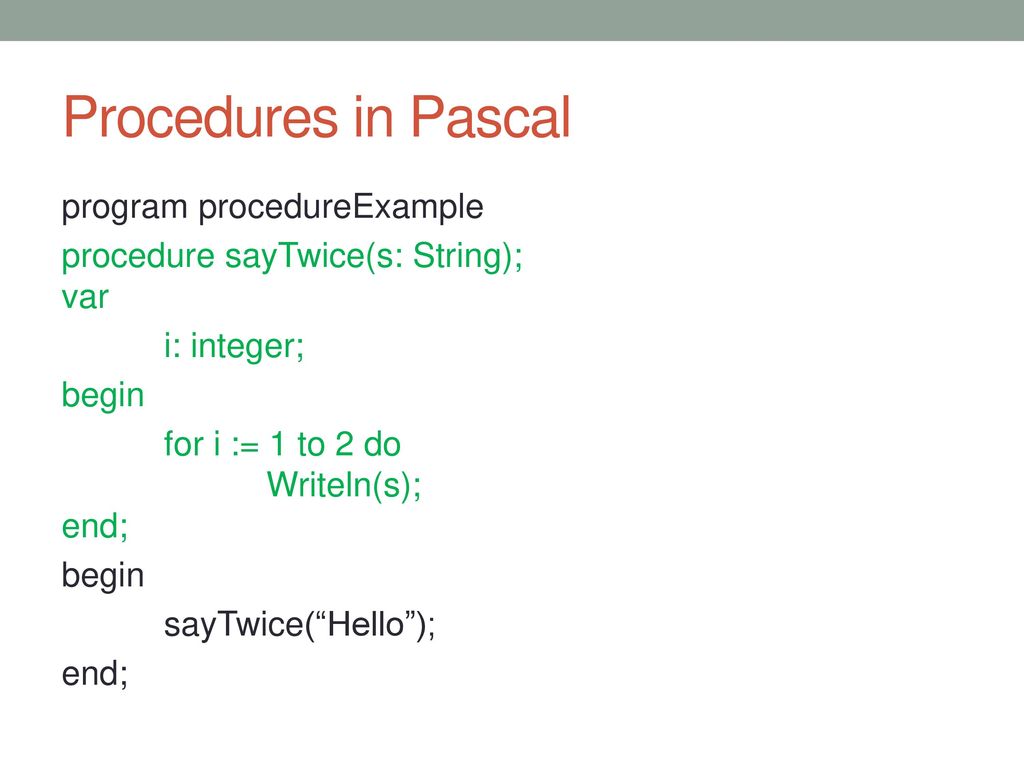Functions Methods Pascal C C Java Scripting Languages Ppt Download