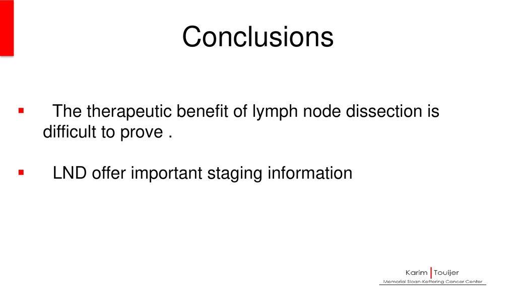 Lymph Node Dissection For Renal Cell Carcinoma When How And Why