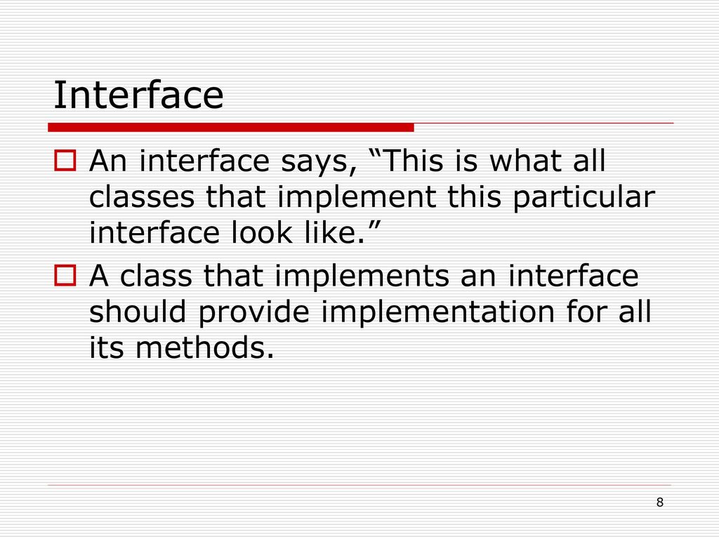 A Concrete Presentation on Abstract Classes and Methods, Interfaces ... A Concrete Presentation on Abstract Classes and Methods, Interfaces ...