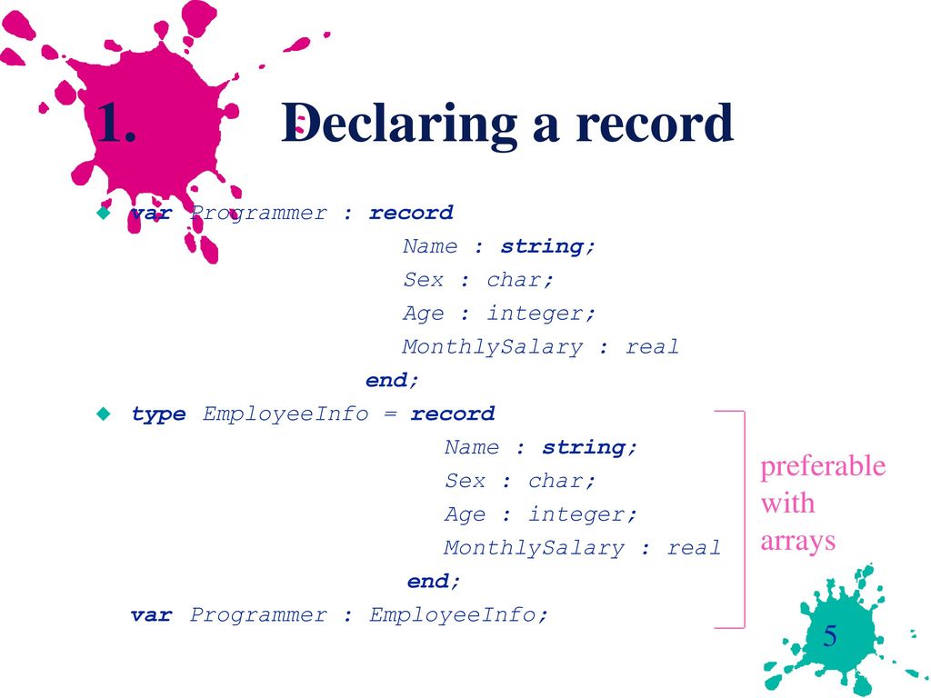 Records Introduction Declaring A Record Using Records Ppt Download