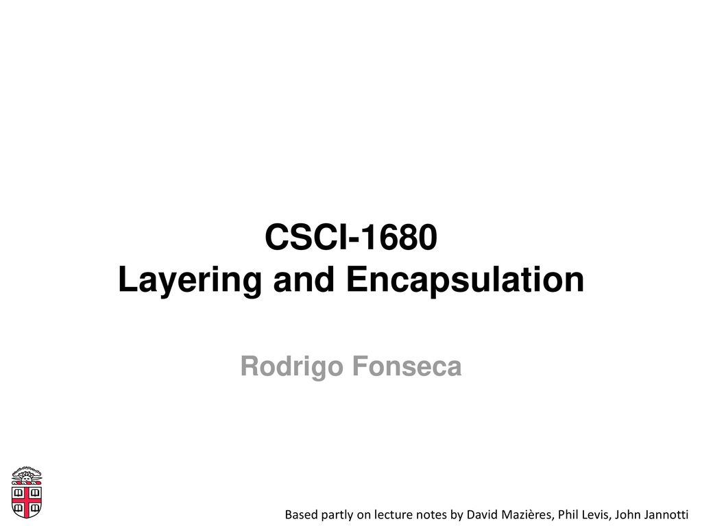 Csci 1680 Layering And Encapsulation Ppt Download