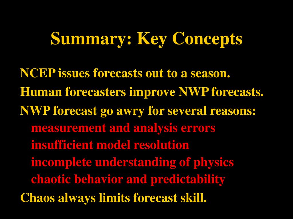 Nats Lecture 23 Weather And Climate Forecasting Ppt Download