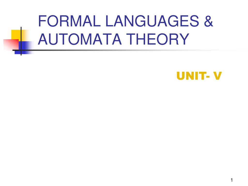 Formal Languages And Automata Theory Ppt Download