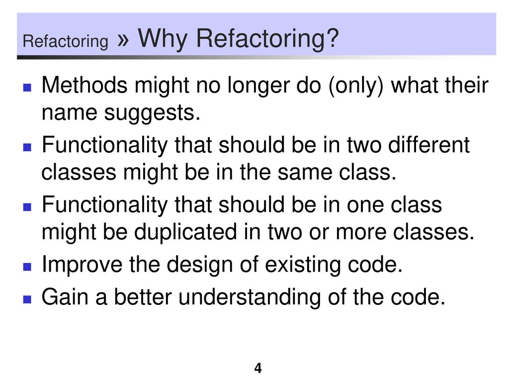 Module Road Map Refactoring Why Refactoring Examples Ppt Download