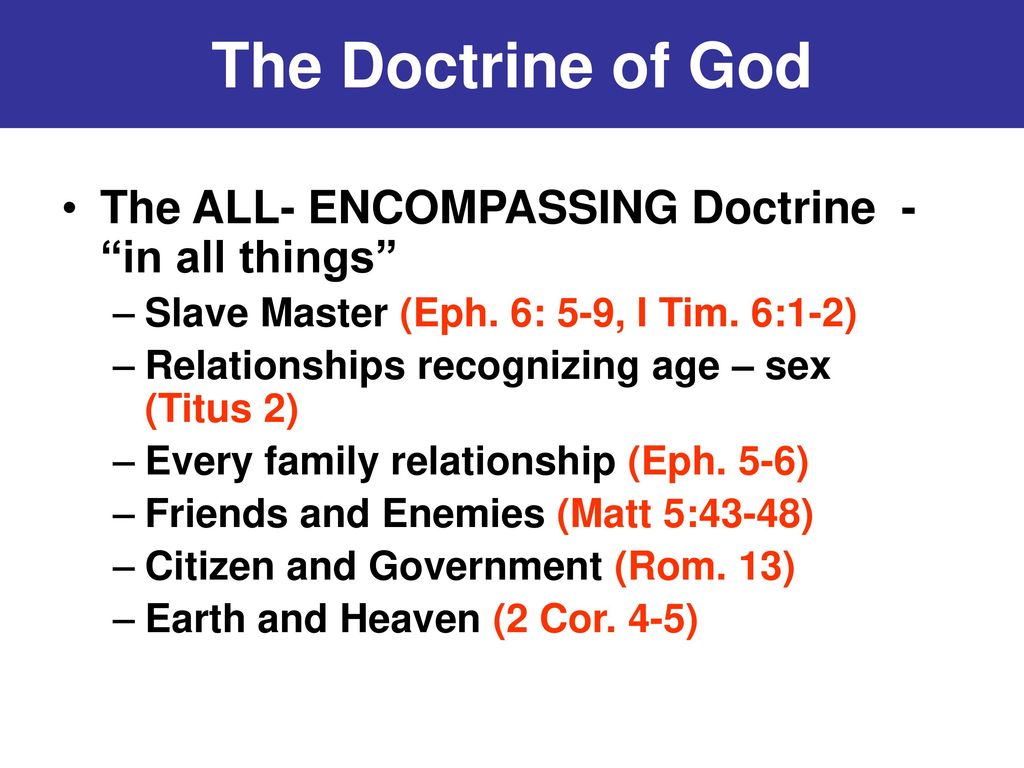 Adorn The Doctrine Of God Ppt Download