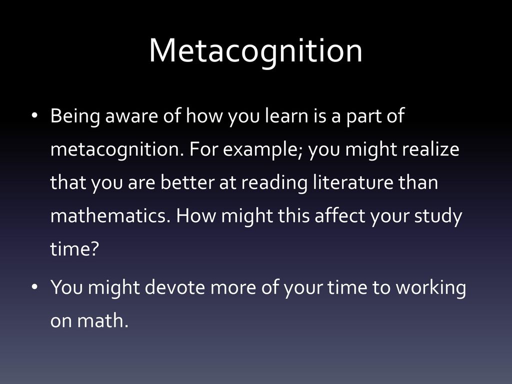Metacognition Thinking About Your Thinking Ppt Download