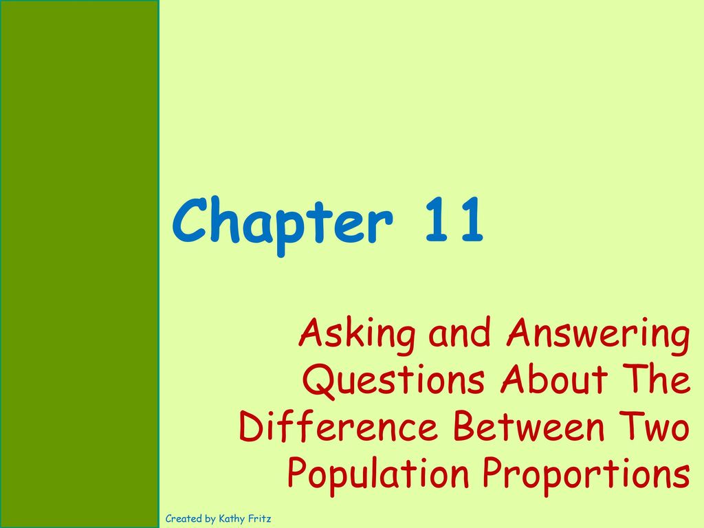 Chapter 11 Asking And Answering Questions About The Difference Between