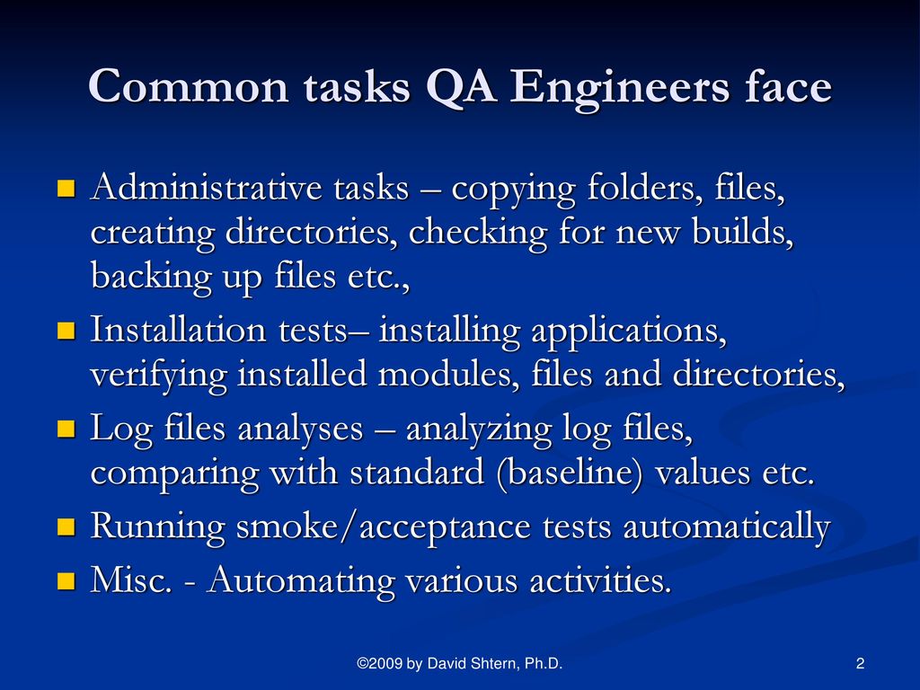 Scripting for QA Engineers - ppt download Scripting for QA Engineers - ppt download