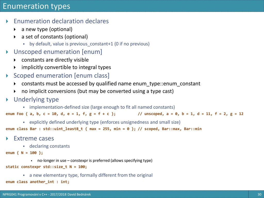 Programming In C Nprg041 Programming In C 2018 David Bednárek Ppt Download