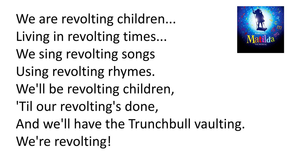 Revolting Children. - ppt download