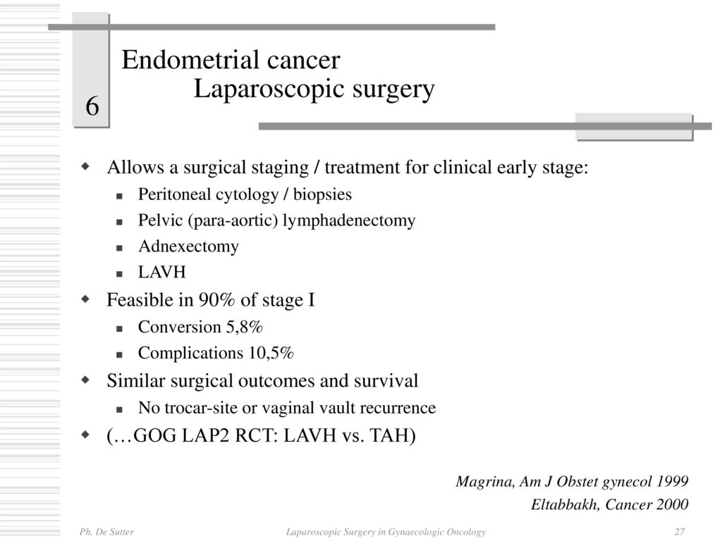 Laparoscopic Surgery In Gynaecologic Oncology An Added Value Ppt