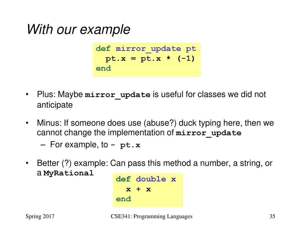 Cse341 Programming Languages Lecture 19 Introduction To Ruby And Oop Ppt Download 0440