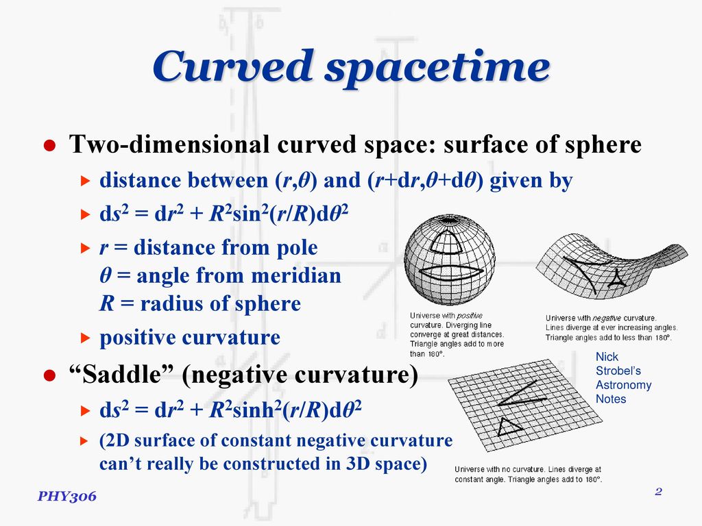 Curved Spacetime And Implications For Cosmology Ppt Download