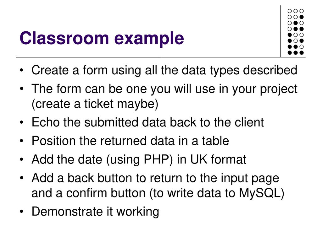 Php Forms Fdsc Module 109 Server Side Scripting And Database Design Ppt Download 8355