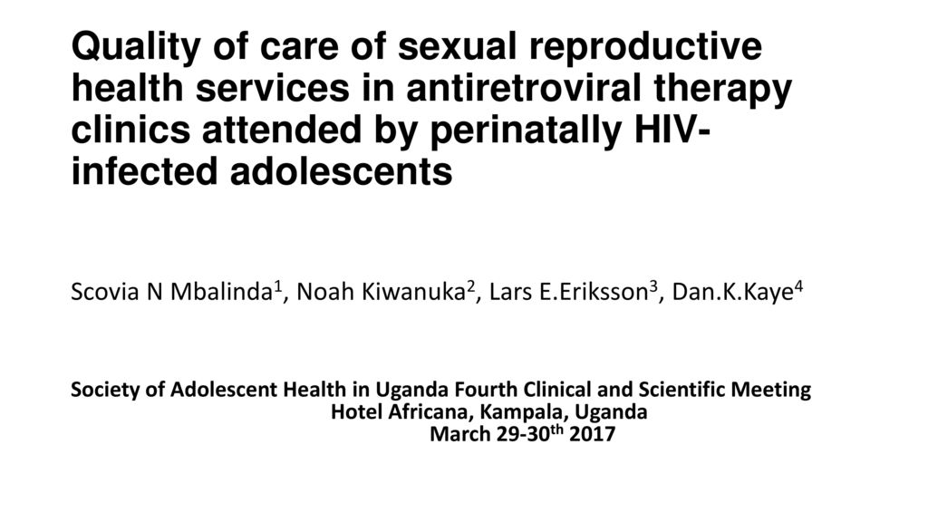 Quality Of Care Of Sexual Reproductive Health Services In