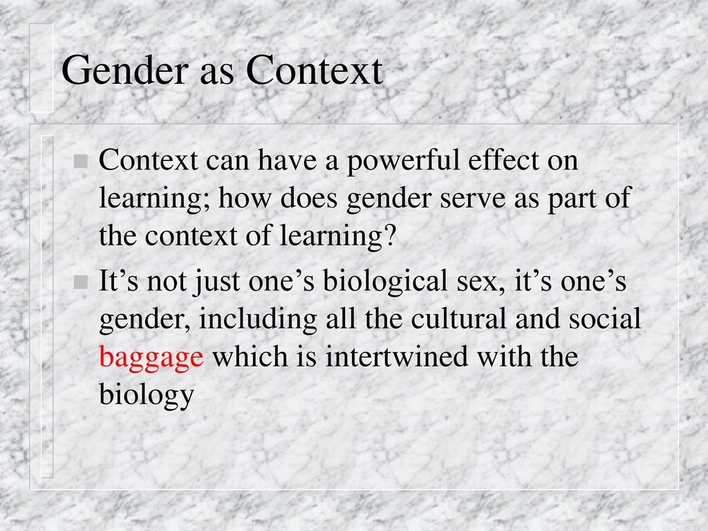 Gender And Conceptual Learning Ppt Download