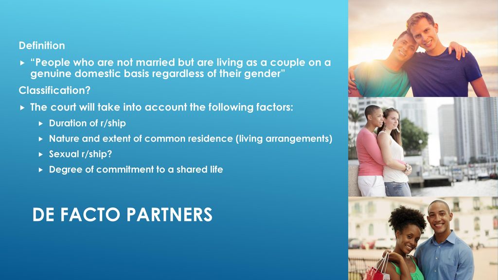 Marriage And De Facto Relationships Ppt Download