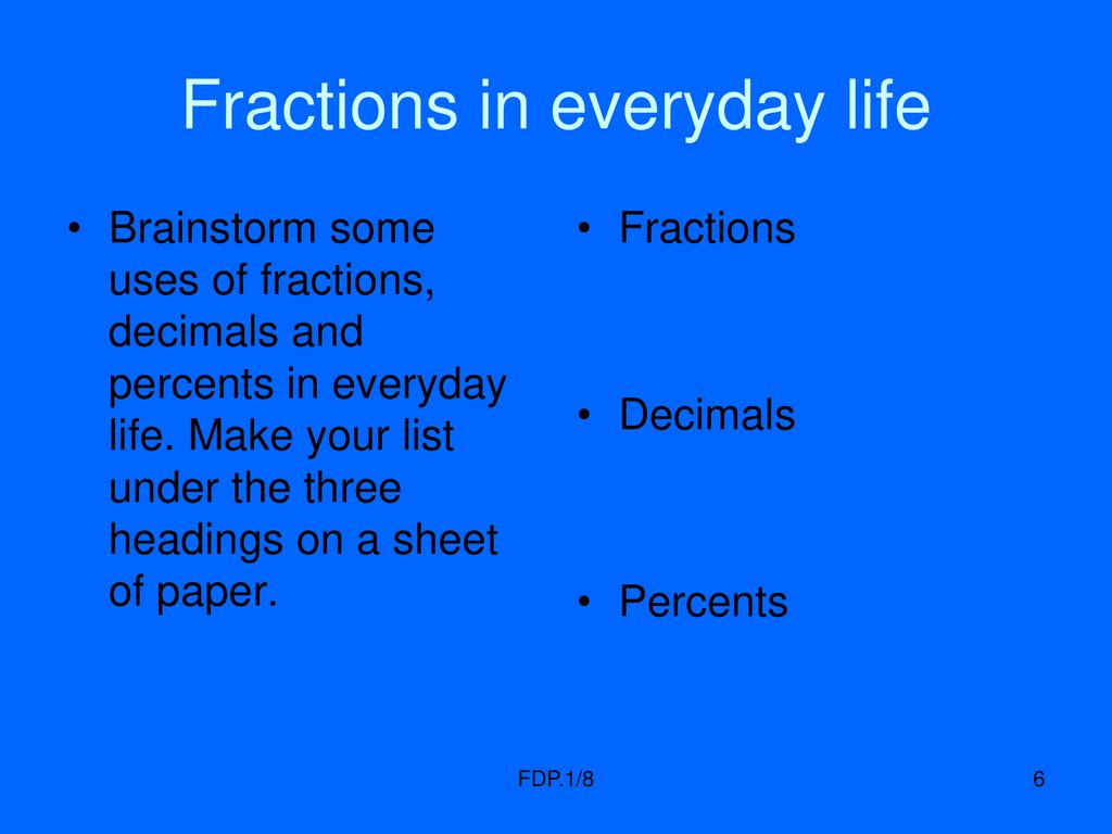 Fractions, Decimals and Percents Mini-course - ppt download
