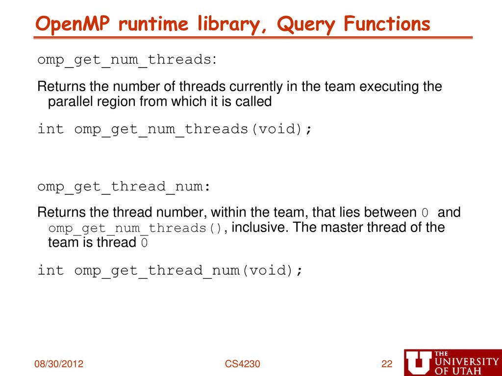 Lecture 5 Shared Memory Computing With Open Mp Ppt Download