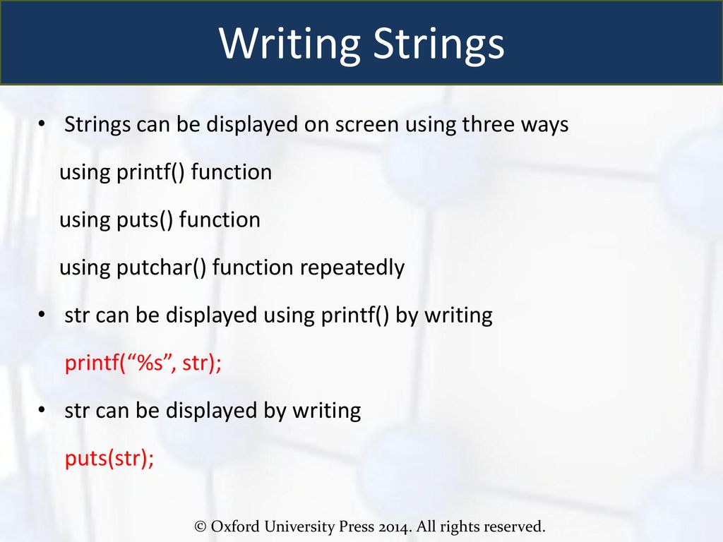 Lecture 8 String 1 Concept Of Strings String And Pointers Ppt Download