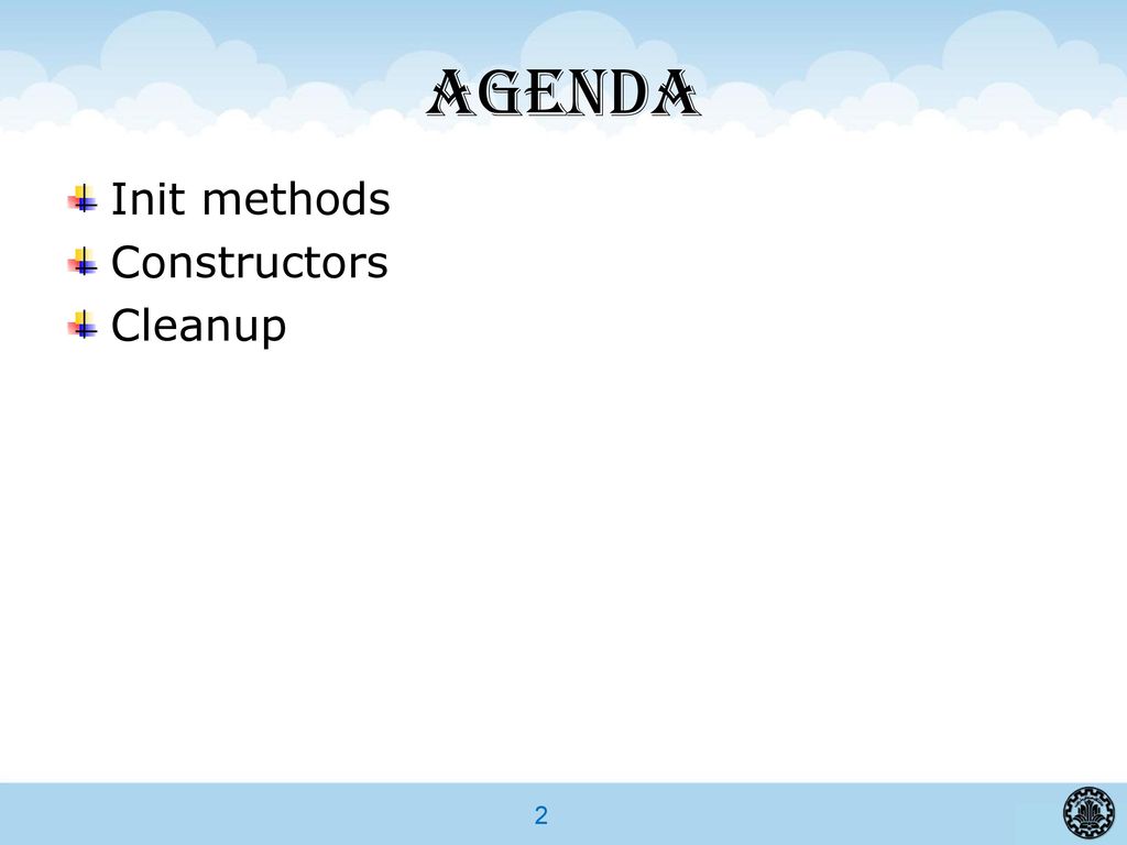 Object Initialization And Clean Up Ppt Download