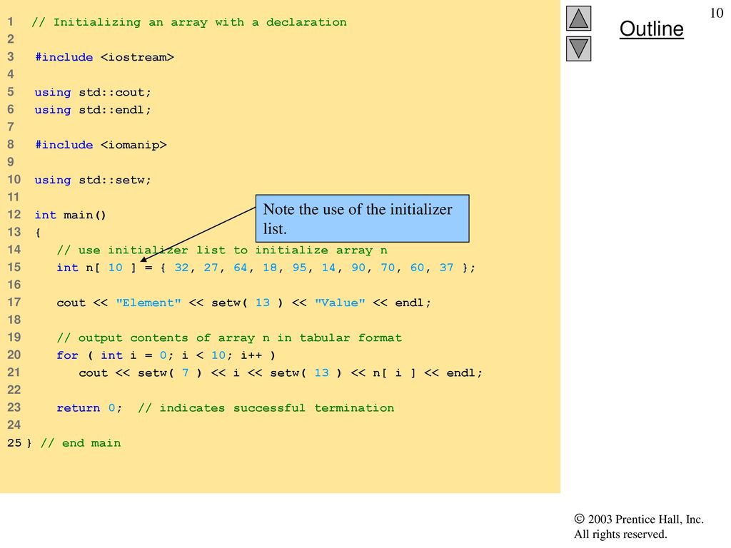 Arrays Outline 1 Introduction 2 Arrays 3 Declaring Arrays Ppt Download