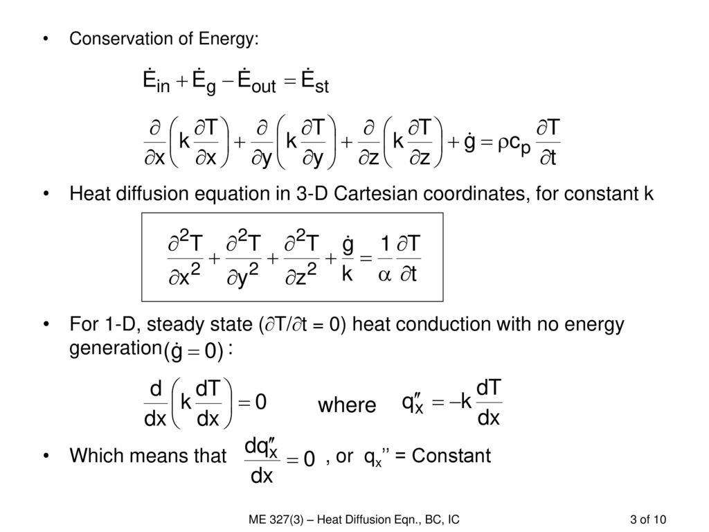 Conservation Of Energy Equation Heat Transfer Conservation Of Energy Equation Heat Transfer