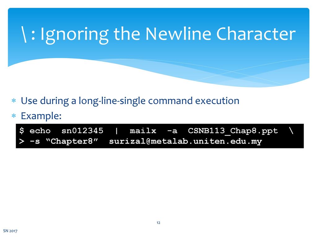 Chapter 8 The Shell CSNB113 SYSTEM ADMINISTRATION - ppt download Chapter 8 The Shell CSNB113 SYSTEM ADMINISTRATION - ppt download