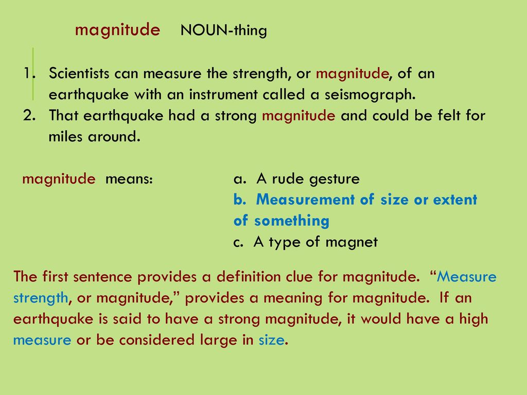 Magnitude Definition