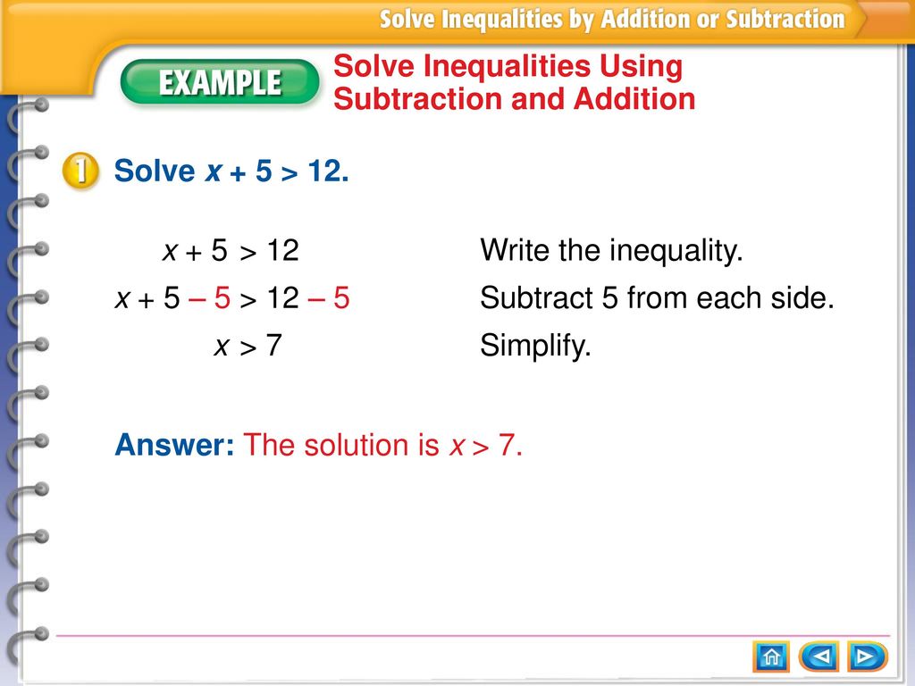 Subtraction Property Of Inequality Subtraction Property Of Inequality