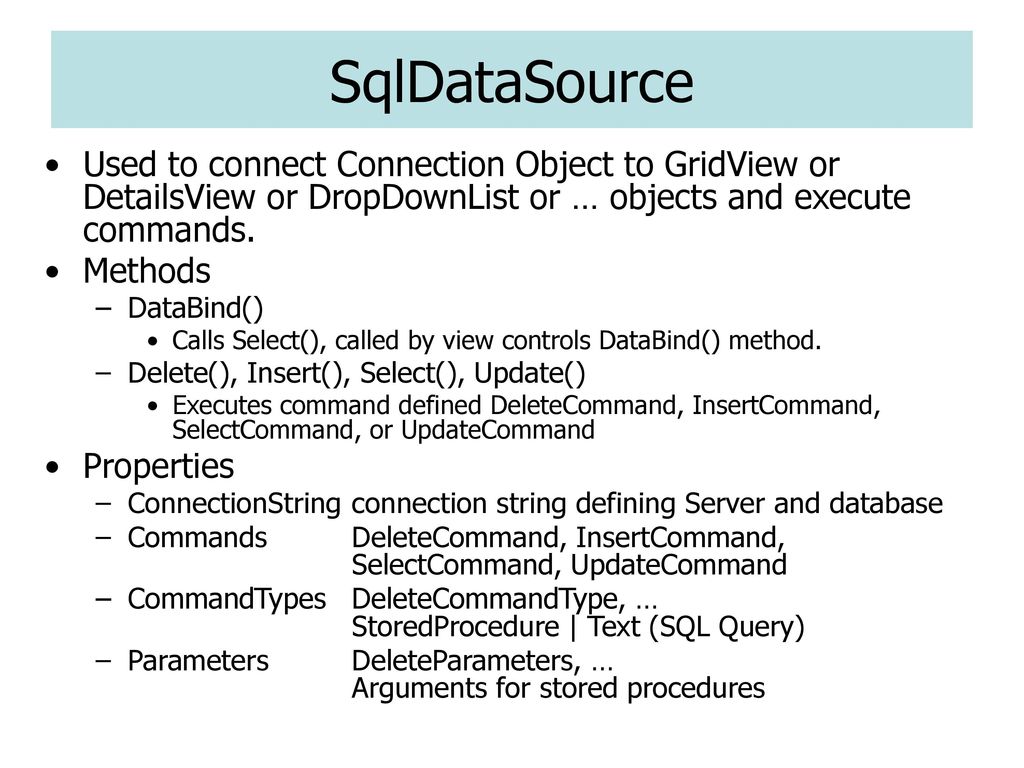 Active Data Objects Binding Aspnet Controls To Data Ppt Download 4105